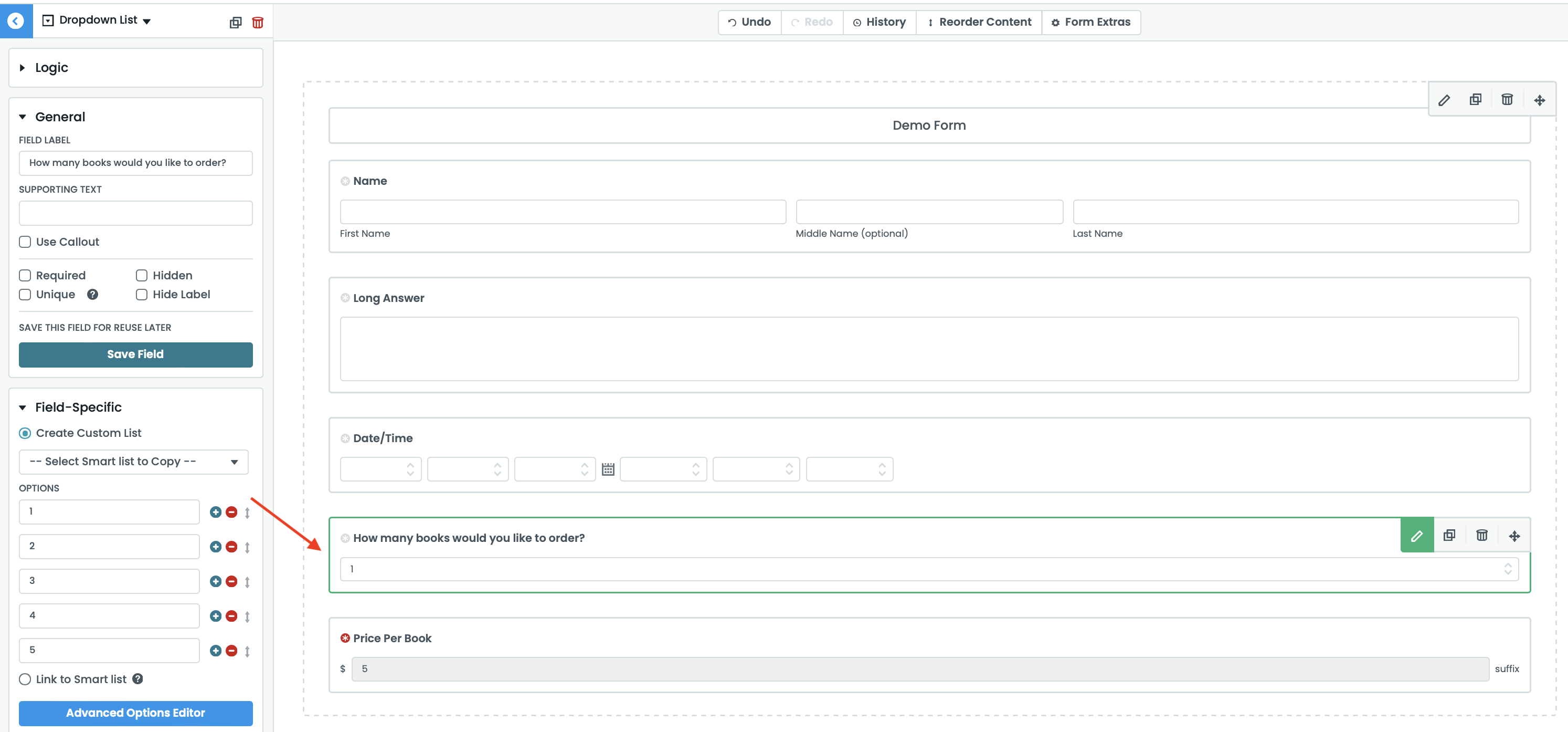 How to Build a Single Item with Quantity Order Form – Formstack