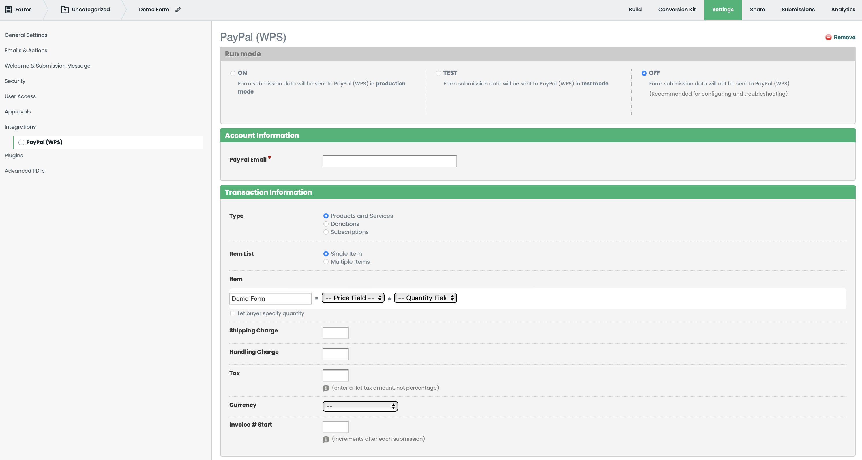 How to Build a Single Item with Quantity Order Form – Formstack