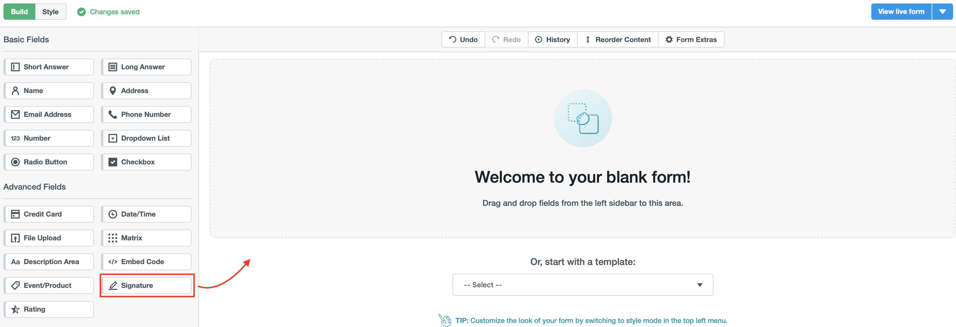 Adding an Electronic Signature to a Form, and integrating with Documents – Formstack
