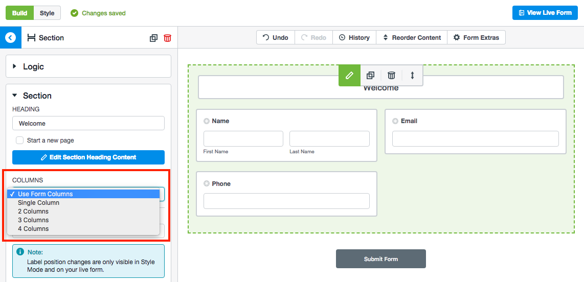 Building Multi-Column Forms – Formstack