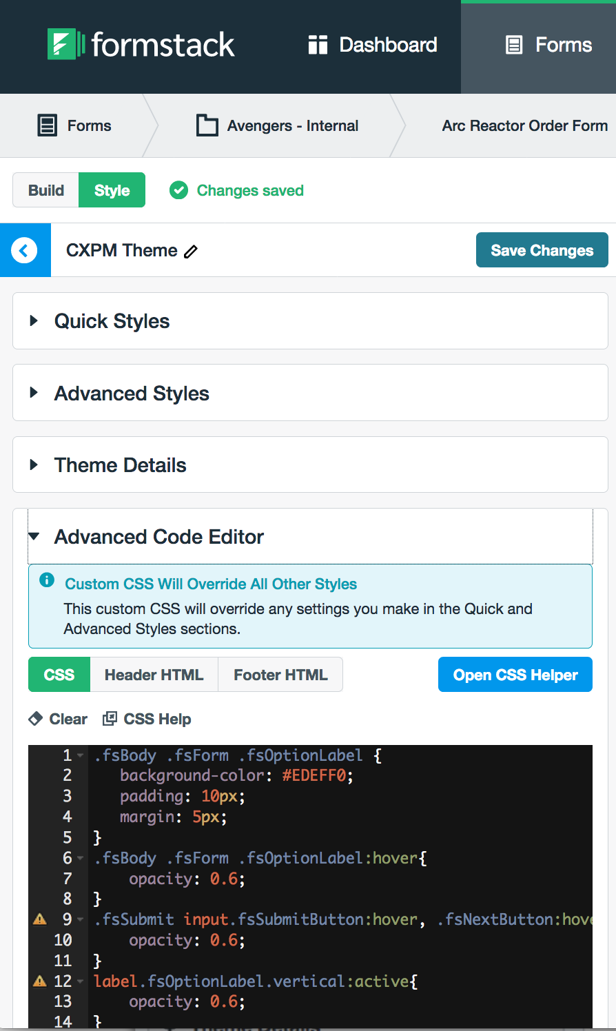 CSS - Editing the Width of One Field – Formstack