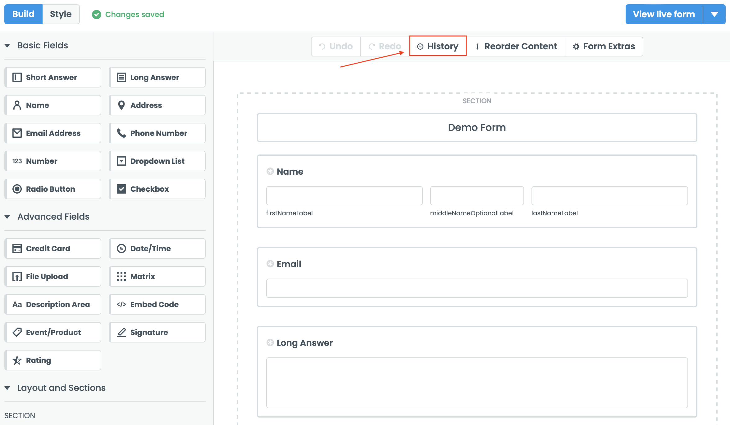 Undo Actions – Formstack