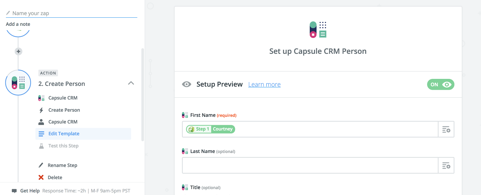 Capsule CRM Integration with Zapier – Formstack