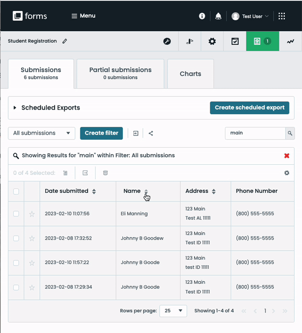 Search for Data in Submissions – Formstack