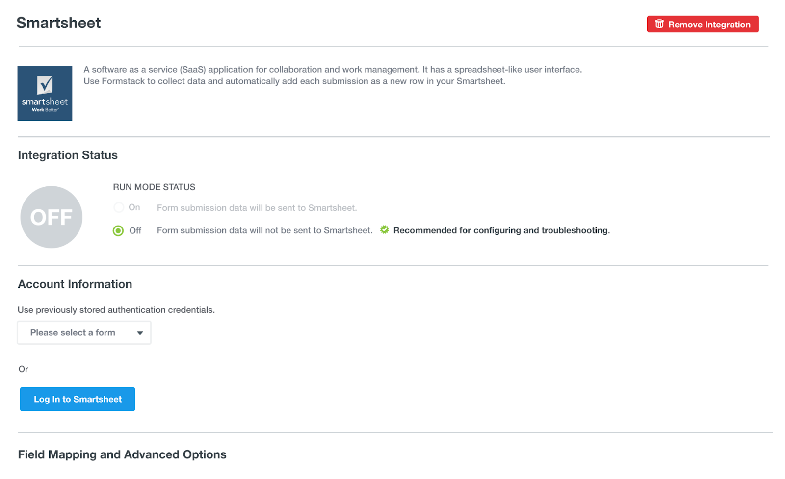 Smartsheet Integration – Formstack