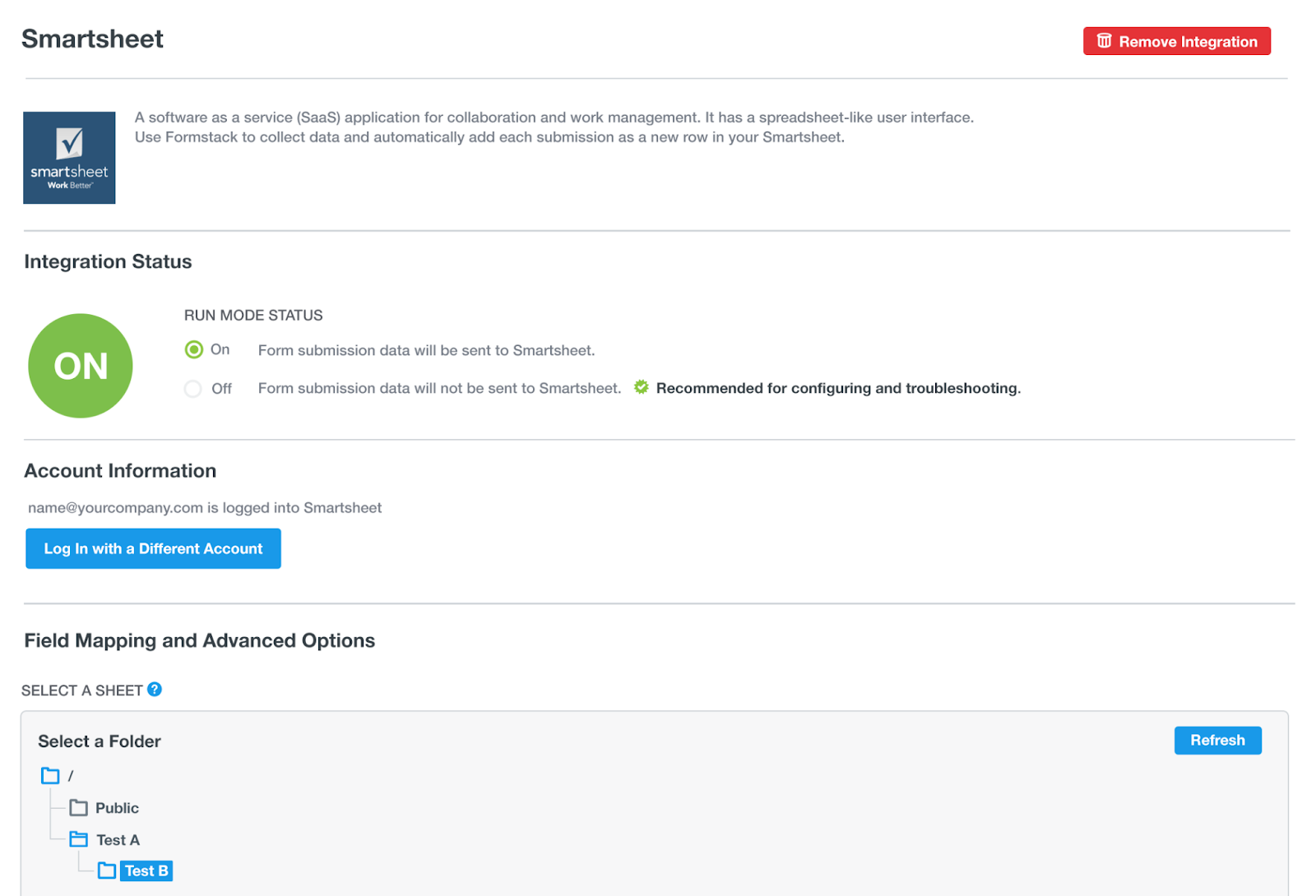 Smartsheet Integration – Formstack