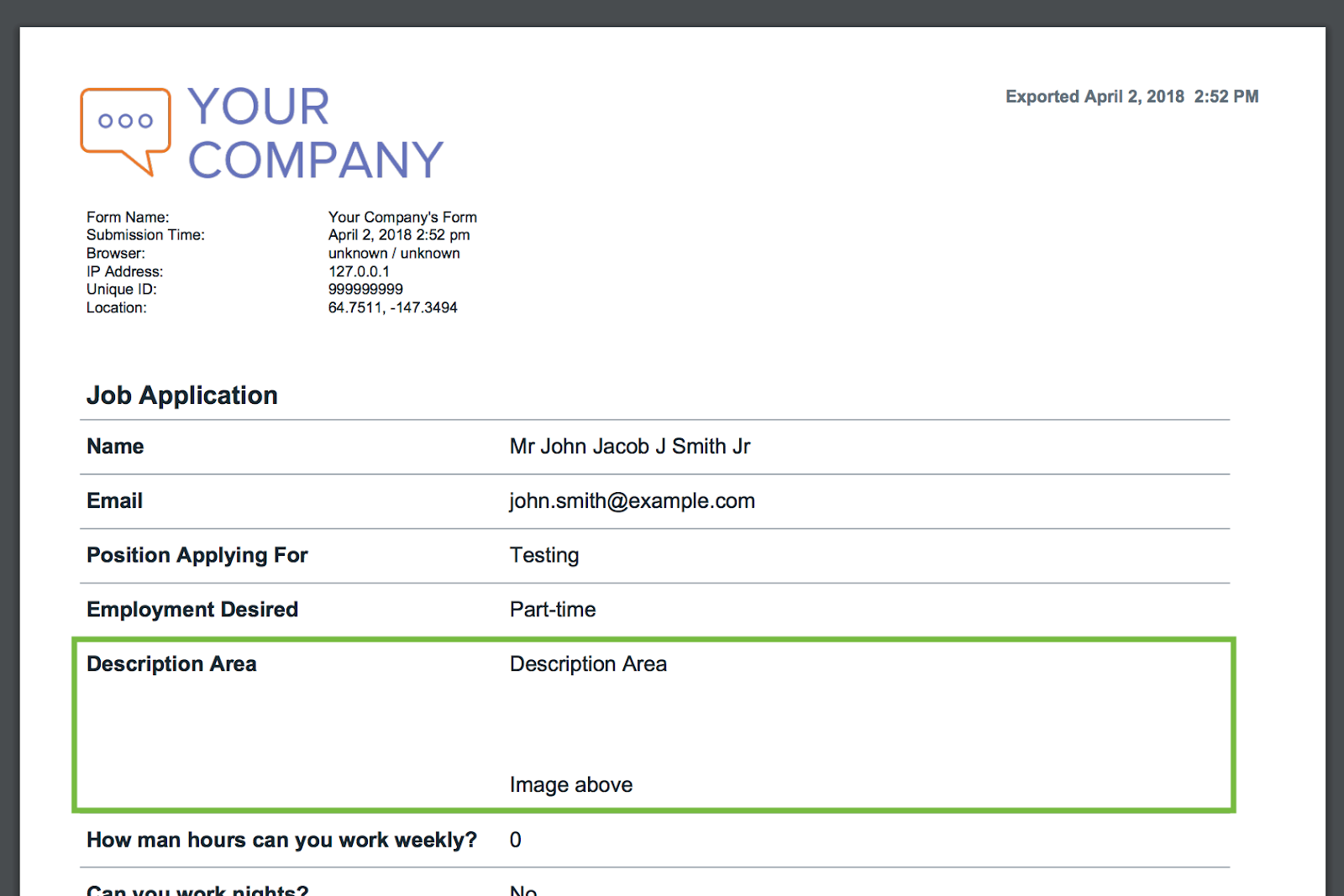 Advanced PDF – Formstack