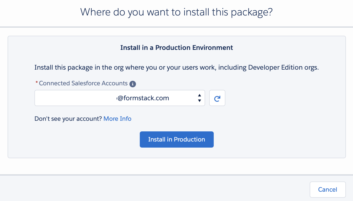 Installing the Forms for Salesforce App – Formstack