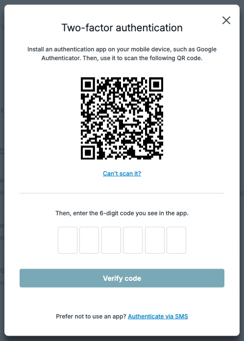 Two Factor Authentication – Formstack