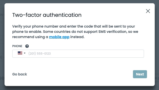 Two Factor Authentication – Formstack