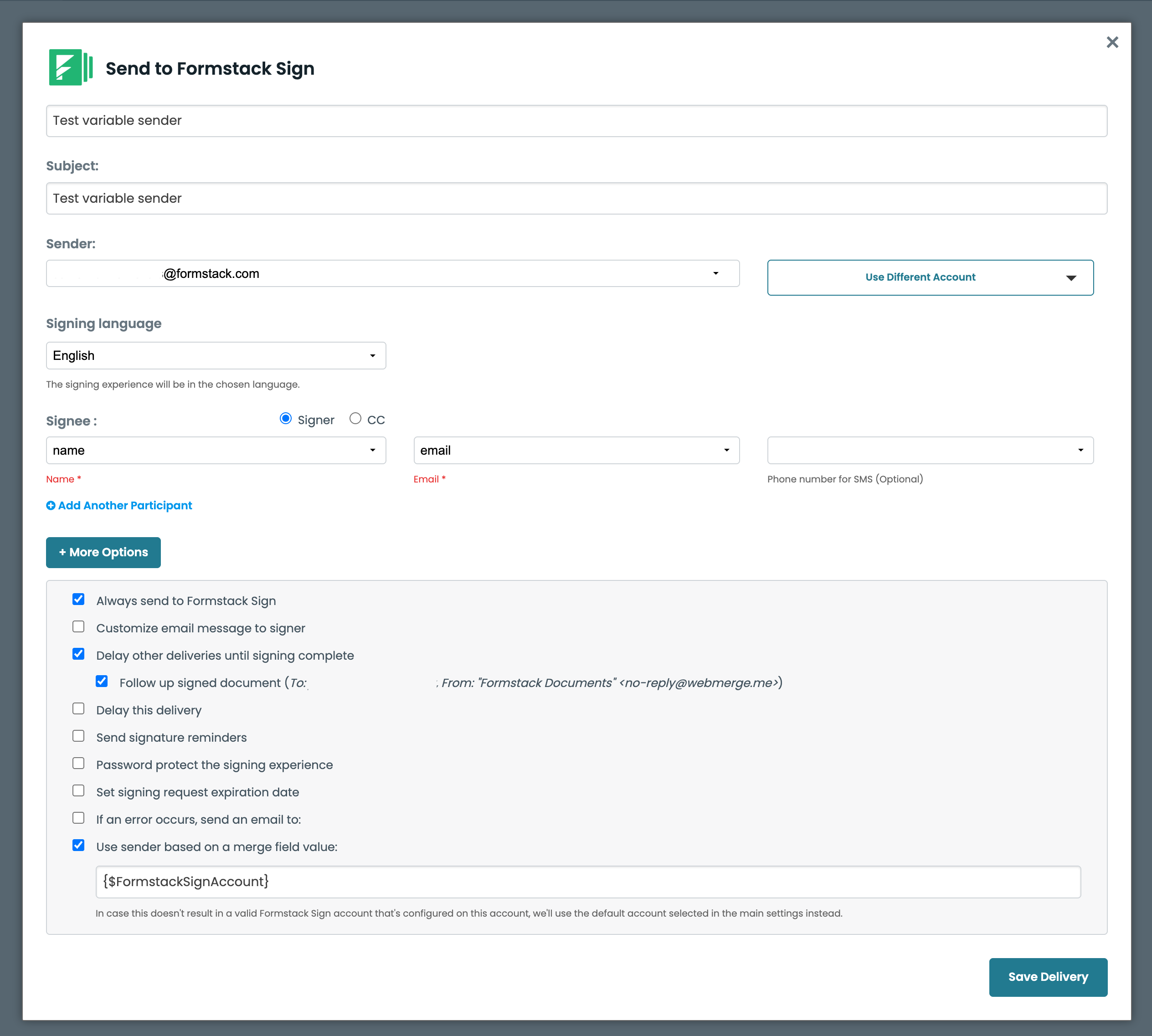 Integration - Formstack Sign in Formstack Documents – Formstack