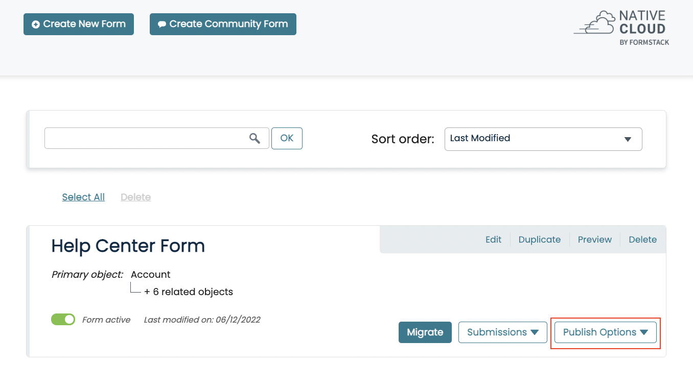 Build a NativeCloud Form – Formstack