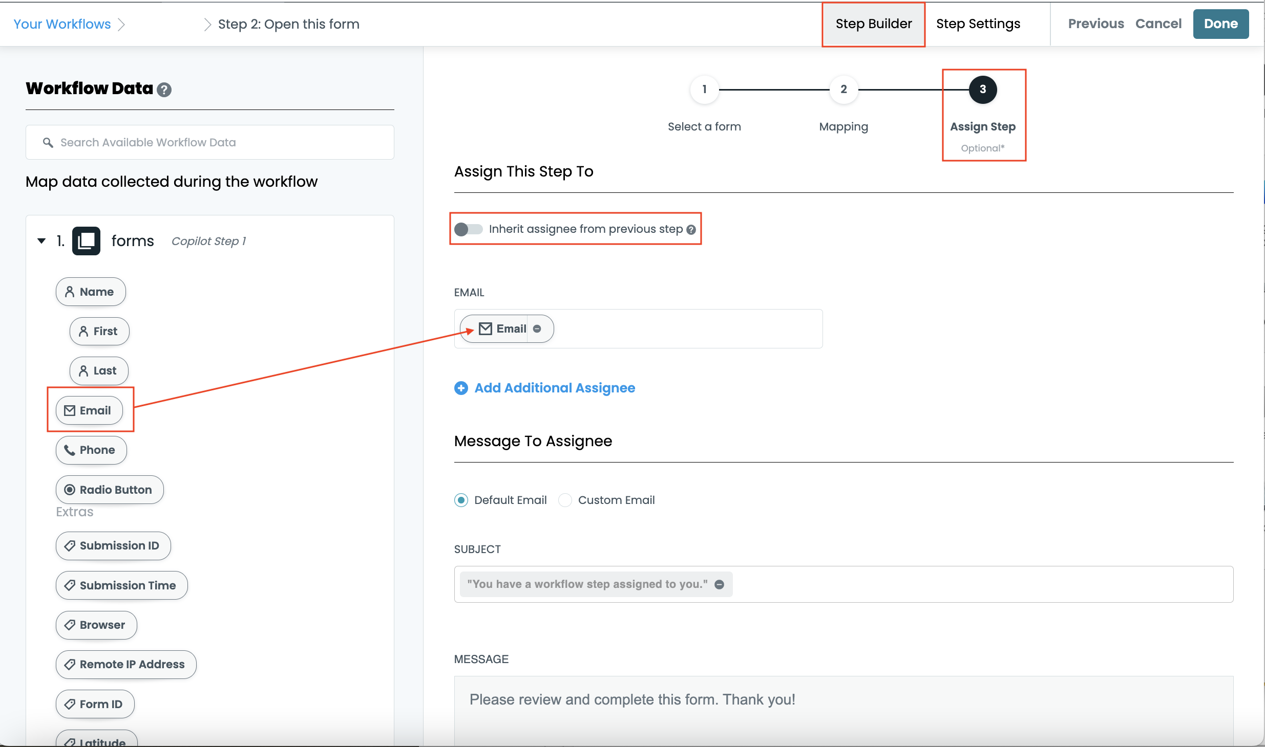 How to assign a Workflow step – Formstack