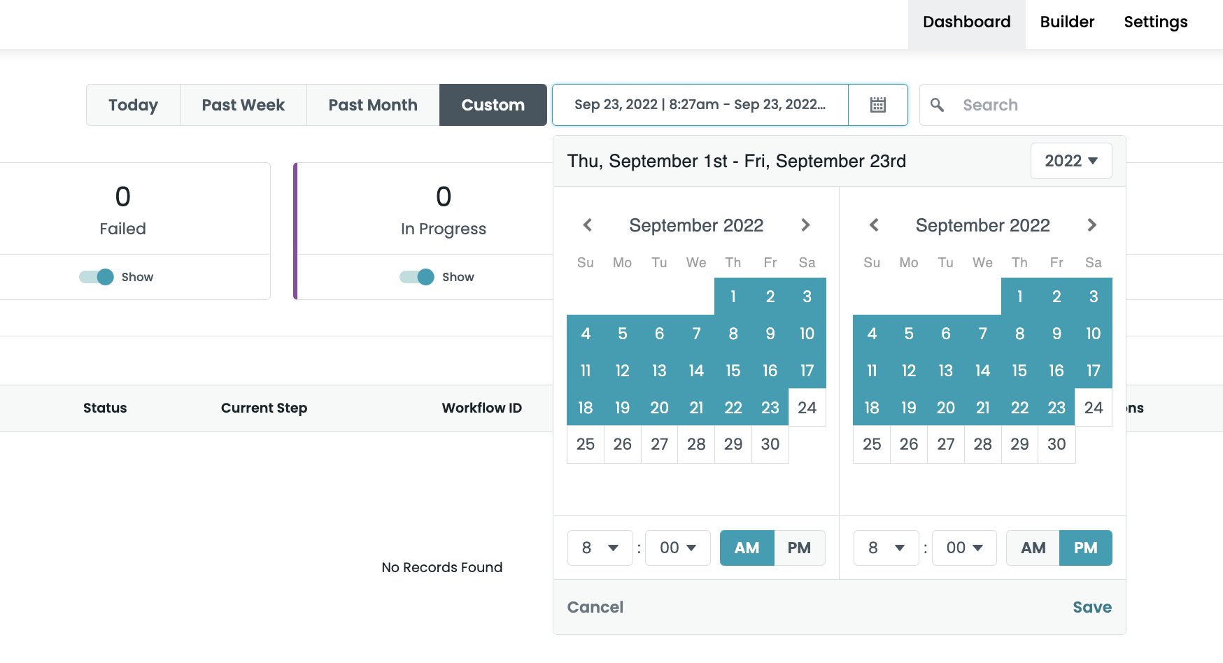 Workflows Dashboard Overview – Formstack