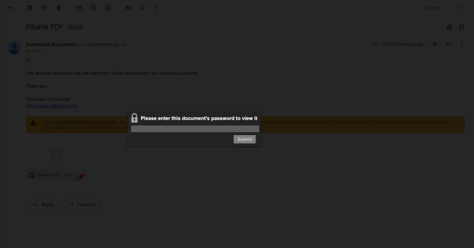 Password Protect Documents – Formstack