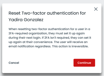 Resetting Two-factor Authentication(2FA) – Formstack