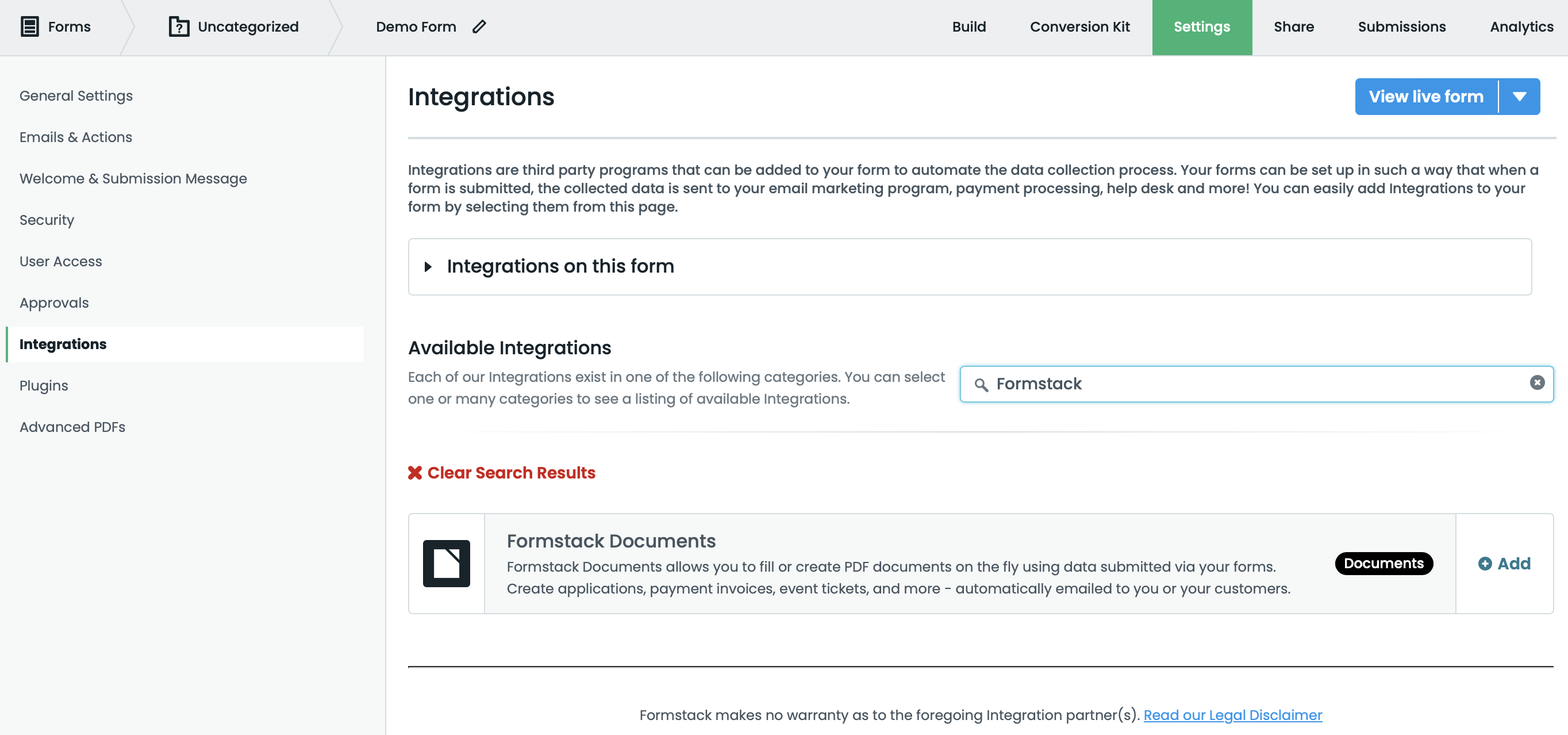 Formstack Documents Integration – Formstack