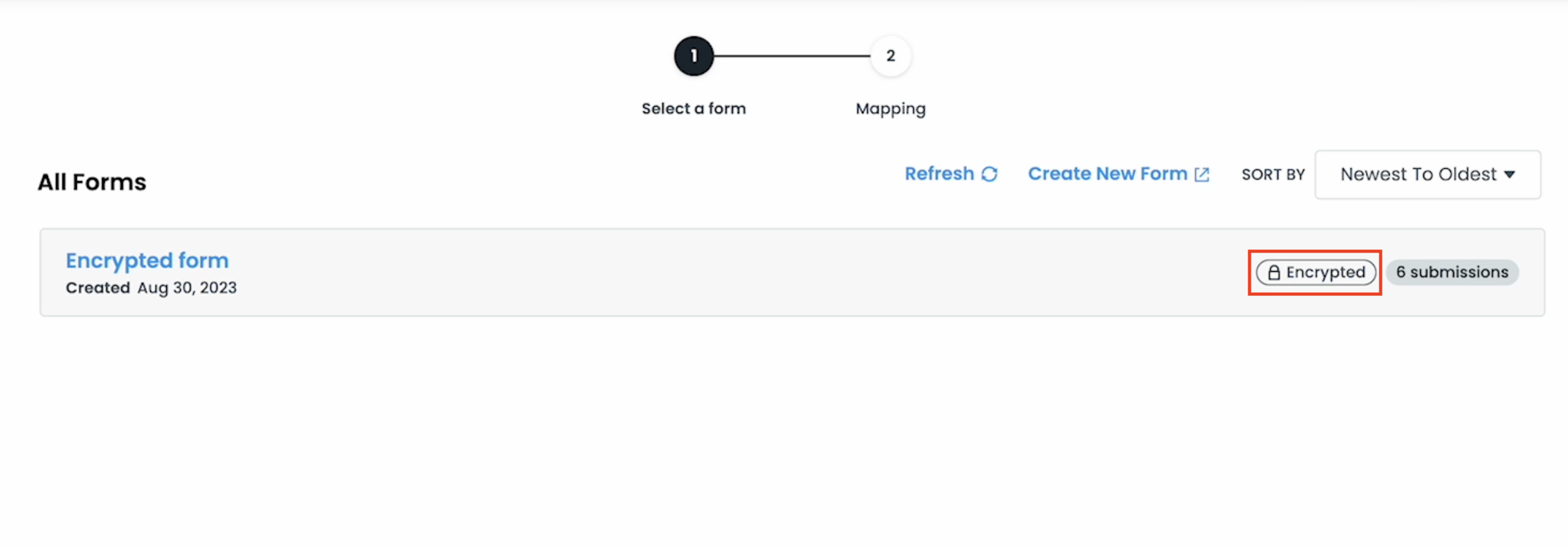 Encrypted Forms Support For Workflows